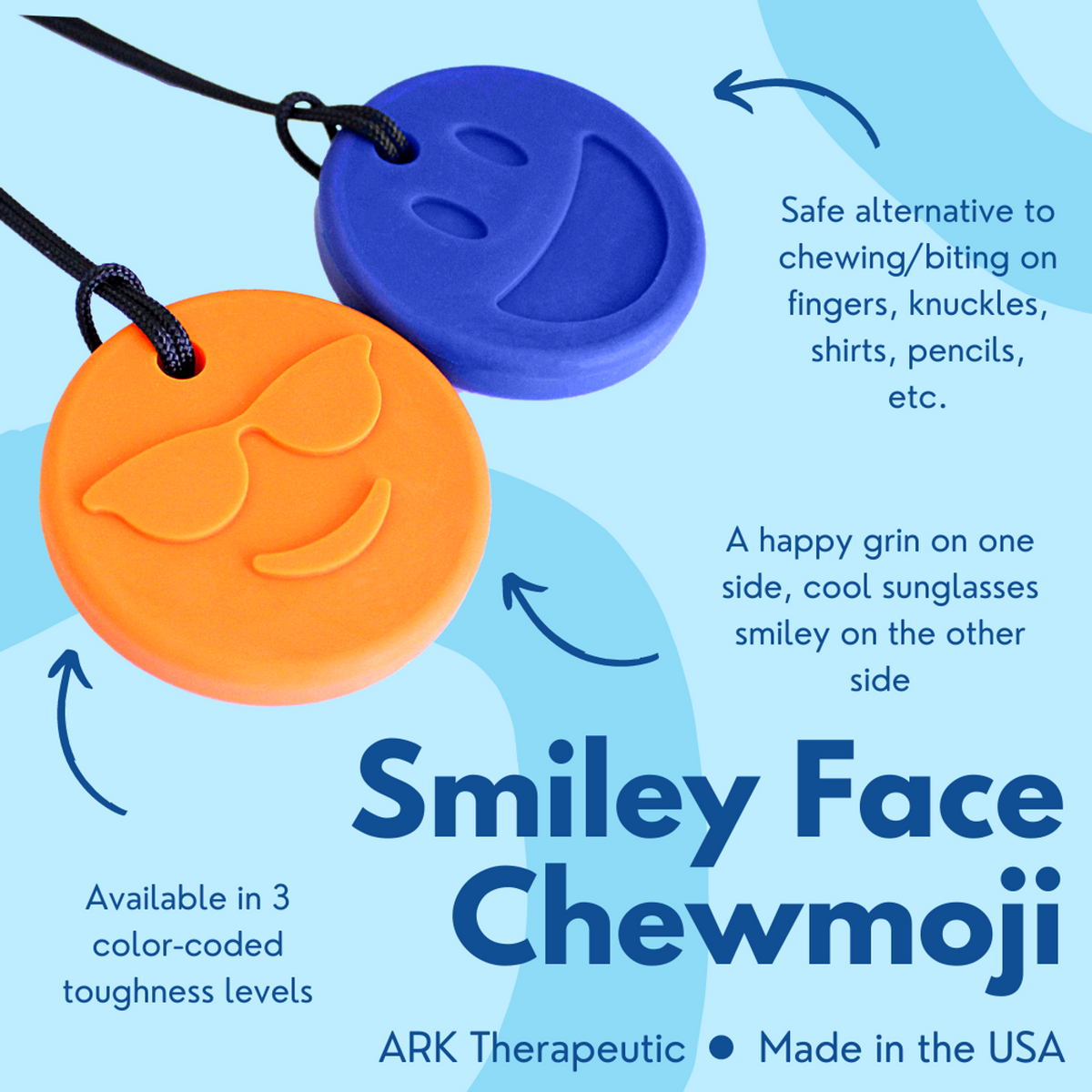 ARK's Smiley Face Chewmoji® Necklace – Tools For Kids Inc.