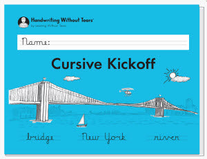 Cursive Kick Off – Tools For Kids Inc.